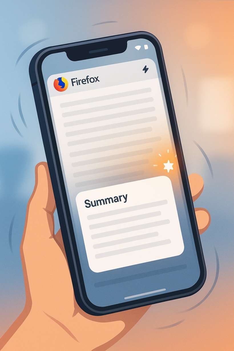 Firefox’s new 'Shake to Summarize' trick on iOS 26: How it works | The iPhone FAQ